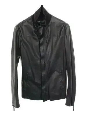 Emporio Armani Panelled Zip-up Jacket - Black