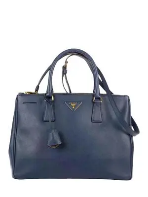 Prada Medium Galleria Double-zip Tote Bag - Blue