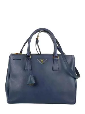 Prada Medium Galleria Double-zip Tote Bag - Blue