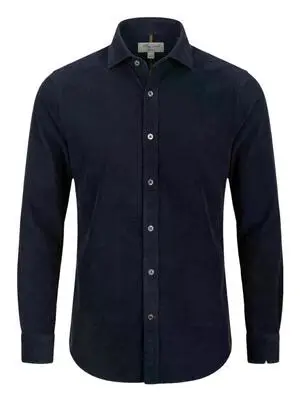 ALLEY DOCKS 963 Corduroy-effect Long-sleeve Shirt - Blue