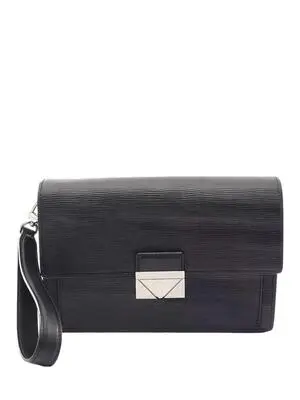LOUIS VUITTON Epi Pochette Thames Clutch Bag - Black