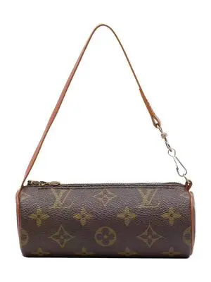 LOUIS VUITTON Monogram Canvas Papillon Pochette Handbag - Brown