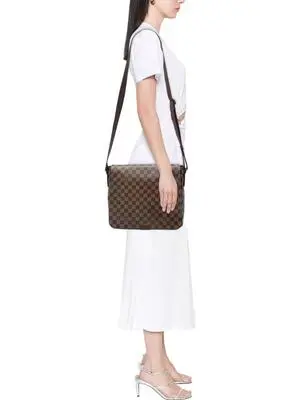 LOUIS VUITTON 2016 Damier Ebene District Mm Crossbody Bag - Brown
