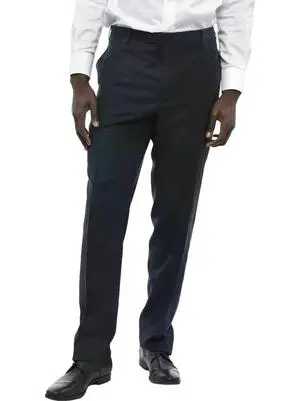 Corneliani Belt-loop Wool Trousers - Blue