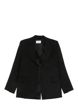 Max Mara Sportmax Tenace Peak-lapel Single-breasted Blazer - Black