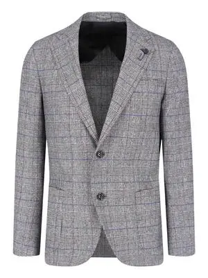 LARDINI Single-breasted Blazer In Virgin Wool Blend - Multi