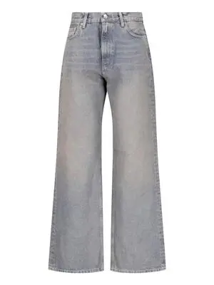 HAIKURE Wide Leg Denim Jeans - Blue