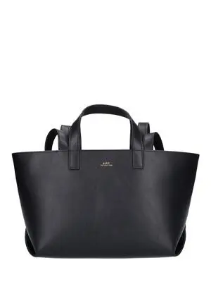 A.p.c. Le Drummer" Calf Leather Tote Bag - Black