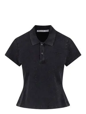 Alexander Wang Strass Polo - Black
