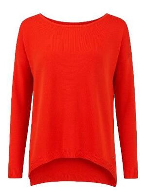 CONQUISTA Loose Knit Top - Red