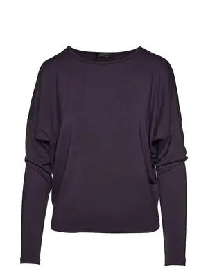 CONQUISTA Ink Colour Micromodal Batwing Top - Black