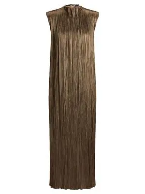 RALPH LAUREN Ralph Lauren Collection Pleated Metallic Maxi Dress