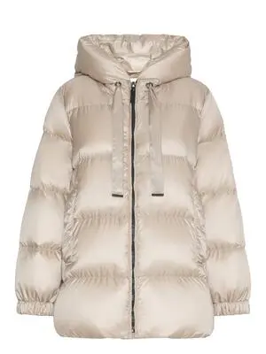 Max Mara Down-filled Quilted Coat - Neutral