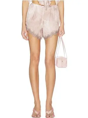 AFRM Shorts With Lace Trim - Dune Snake