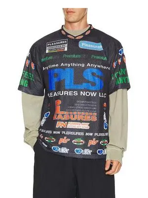 PLEASURES Oral Mesh Jersey - Black