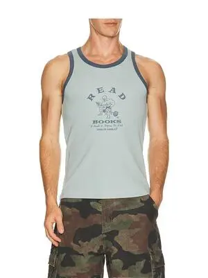 JUNGLES Read More Books Tank Top - Blue