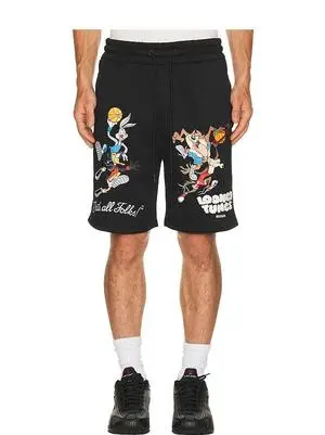 REASON Looney Tunes Basketball Shorts - Black