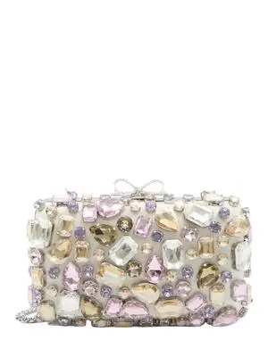 SELF-PORTRAIT Crystal Embellished Clutch - Multi