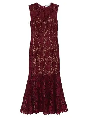 SELF-PORTRAIT SELF-PORTRAIT Sleeveless Lace Midi Dress