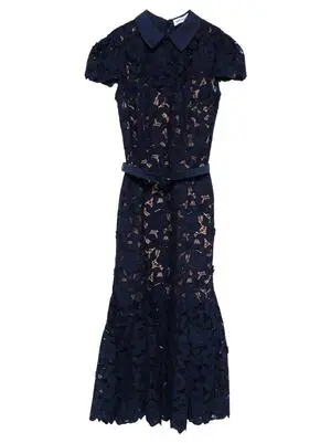 SELF-PORTRAIT SELF-PORTRAIT Guipure Lace Midi Dress