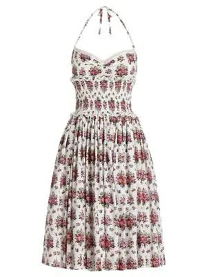 MARANT Floral Print Silk Blend Mini Dress - Multi