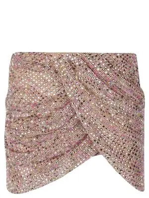 SELF-PORTRAIT Embellished Wrap Miniskirt - Multi