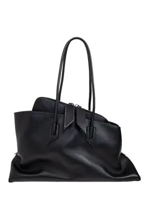 Attico THE ATTICO La Passeggiata Top Medium Shoulder Bag Black