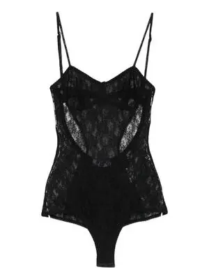 Attico Lace Bodysuit - Black