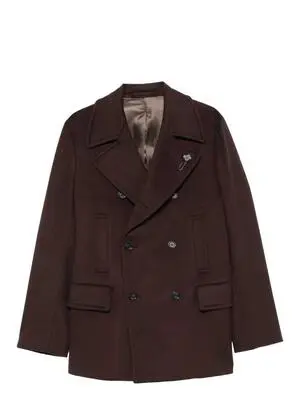 Brunello Cucinelli Kiton Double-breasted Coat - Brown