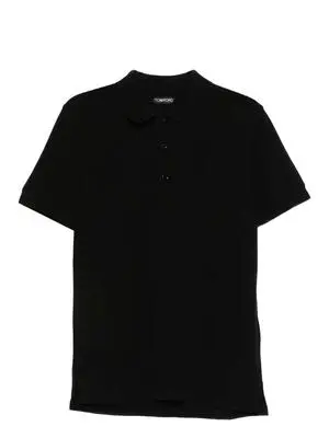 TOM FORD Short-sleeved Polo - Black