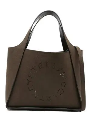 Stella McCartney Perforated Logo Tote Bag - Brown