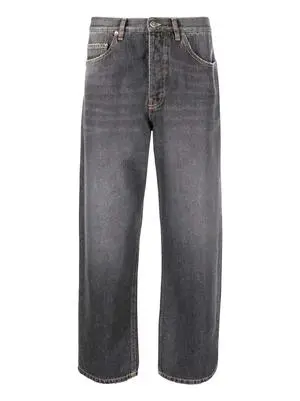 Brunello Cucinelli Golden Goose Straight-leg Jeans With Faded Effect - Black