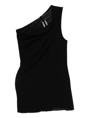 Rick Owens Athena Asymmetrical Sleeve Top - Black