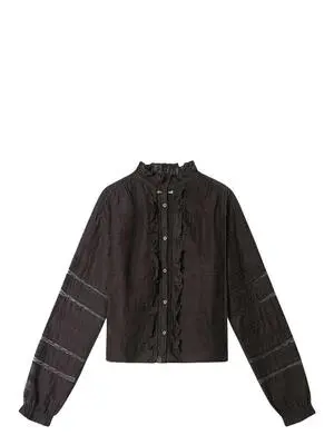 MARANT ETOILE Peline Ruffled Shirt - Black
