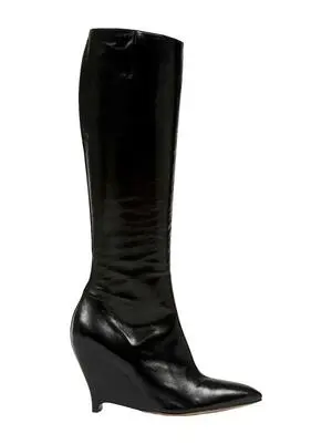 Givenchy Pointed-toe Wedge Heel Boots - Black