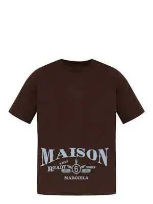 Givenchy Logo Lace Sleeve T-shirt - Brown