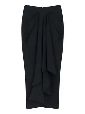 Givenchy Draped Pencil Skirt - Black