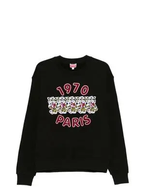 Kenzo Embroidered Crewneck Sweatshirt - Black