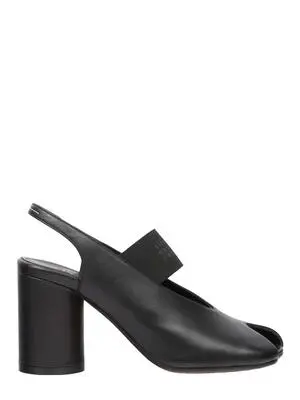 MAISON MARGIELA Leather Slingback Sandals - Black