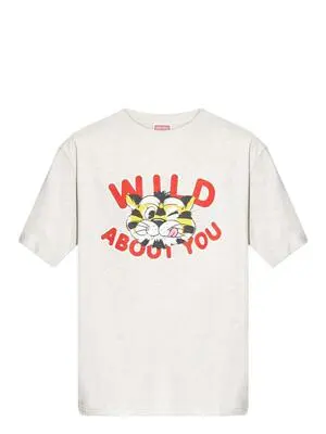Kenzo Wild Tiger Print T-shirt Grey