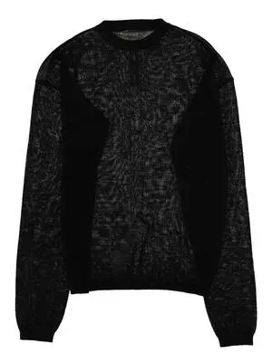 Rick Owens Long-sleeved Crew Neck Top - Black
