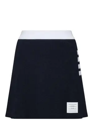 Thom Browne Mini Skirt With Four-stripe Detail - Blue