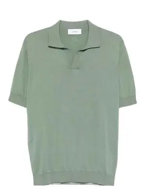 LARDINI Collared Polo - Green