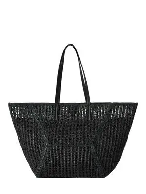 Brunello Cucinelli Woven Tote Bag - Black