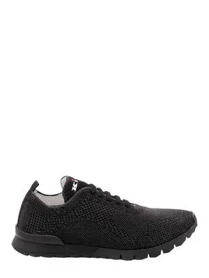 Eleventy Lace-up Sneakers With Perforated Panels - Black