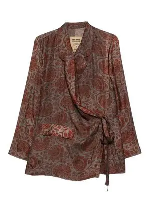 UMA WANG Printed Dragon Jacquard Wrap Jacket - Multi