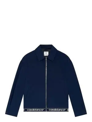 Casablanca Zip-up Jacket With Pointed Collar - Blue