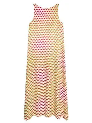 Brunello Cucinelli Sleeveless Printed Silk Maxi Dress - Multi