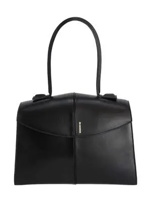 JIL SANDER Linea Medium Leather Tote Bag - Black