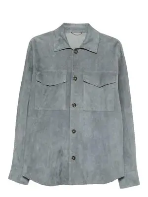 LARDINI Shirt With Pocket - Grey